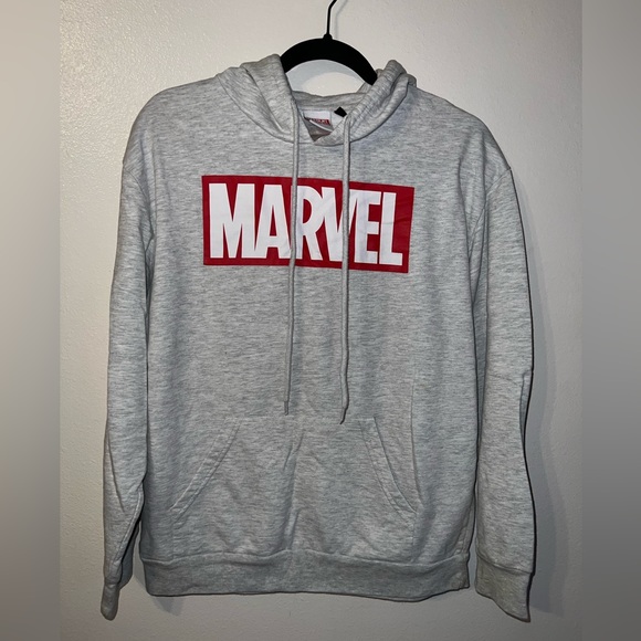 Marvel | Sweaters | Mens Disney Marvel Logo Character Hoodie Gray ...